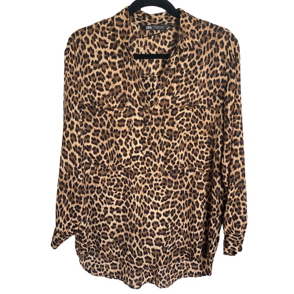 Zara | Tops | Zara Leopard Print Tunic | Poshmark